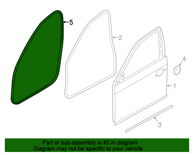 51727278503 - 2011-2016 BMW Weather-Strip On Body (51-72-7-278-503 ...