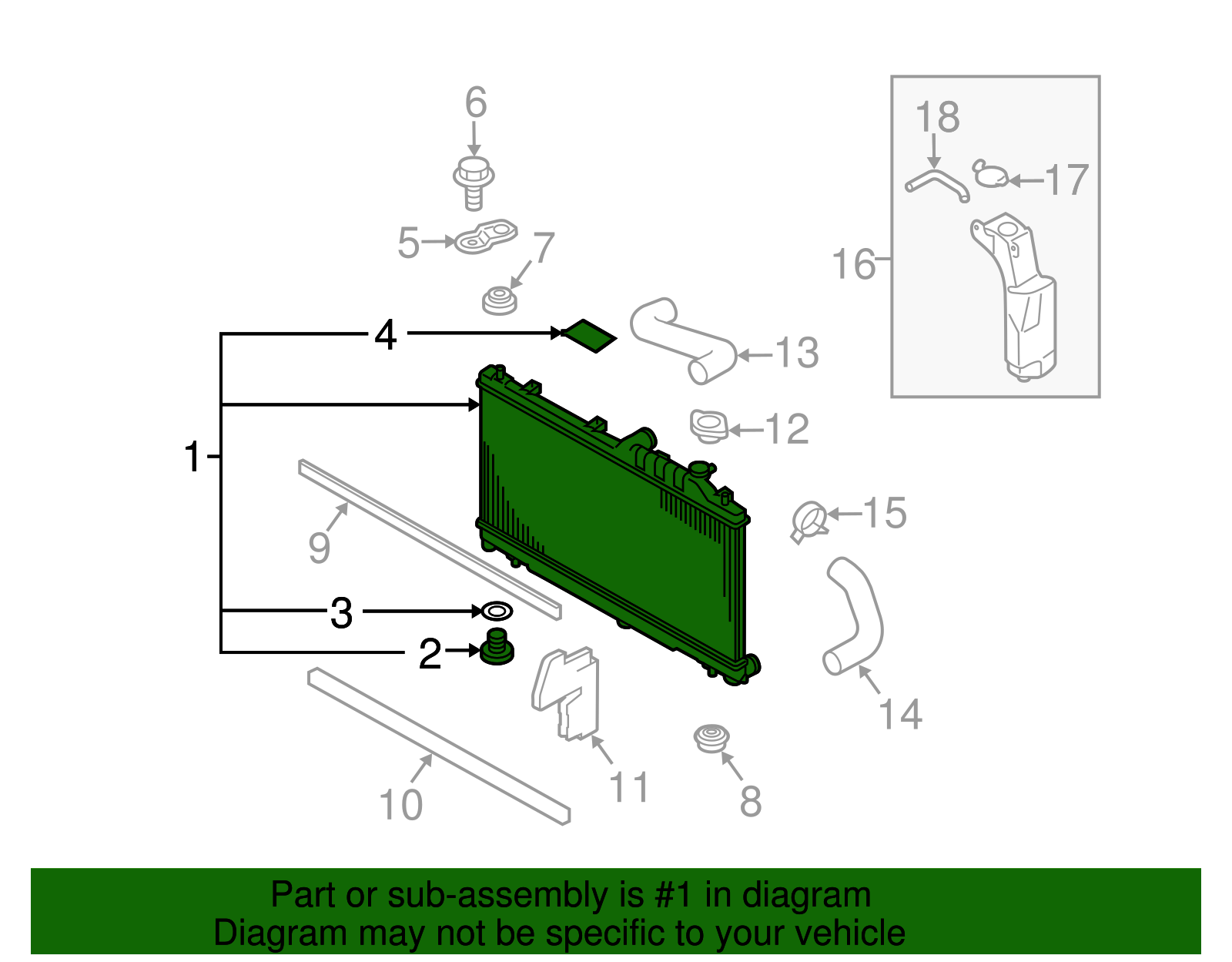2011-2014 Subaru Outback Radiator Assembly 45111AJ10A | Retail ...