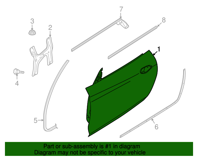 Genuine BMW 41-00-9-628-750 | Door Shell | FREE Shipping on Most Orders ...