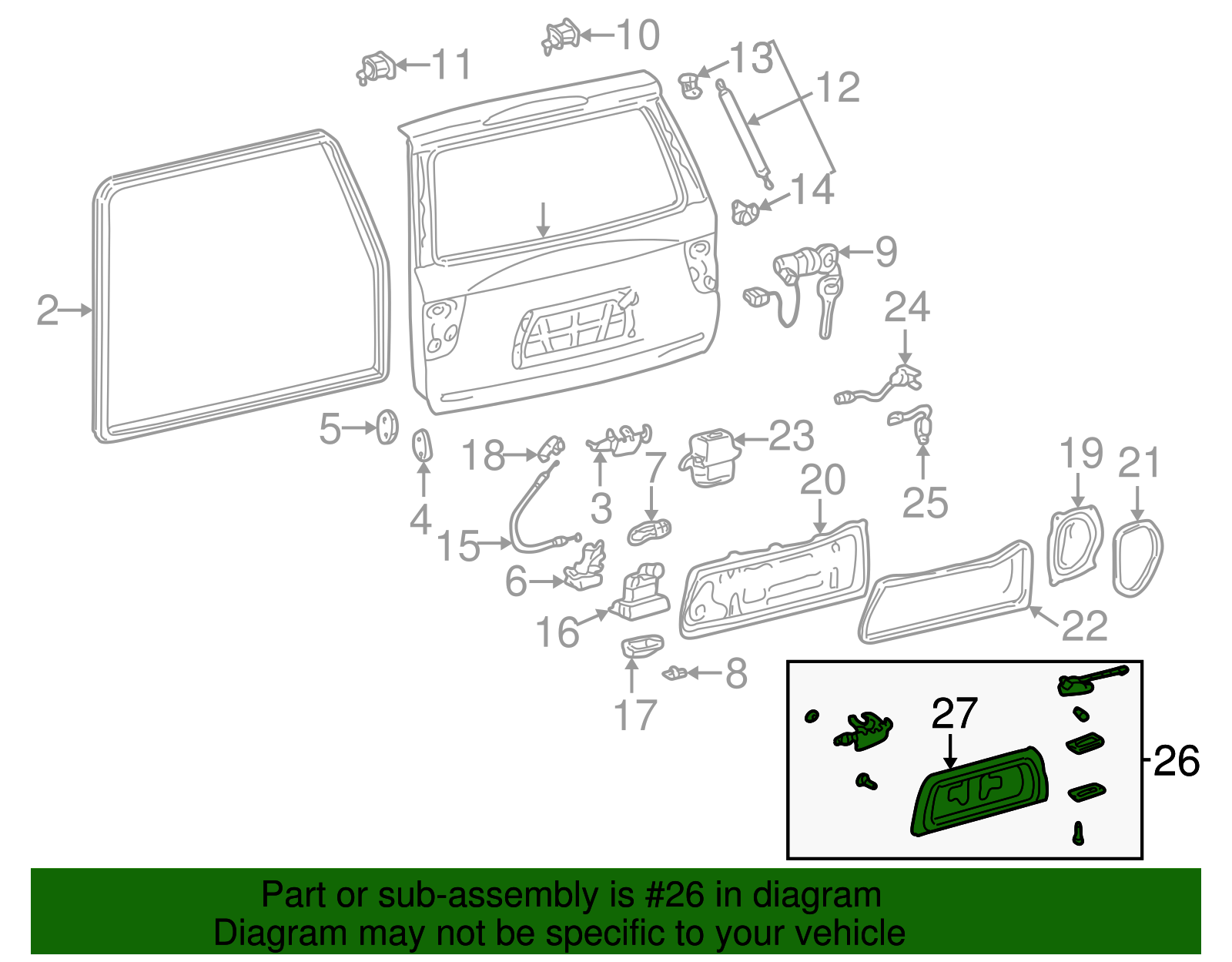 2001-2007 Toyota Sequoia Pocket Assembly 76801-0C010-C0 | Toyota Parts ...