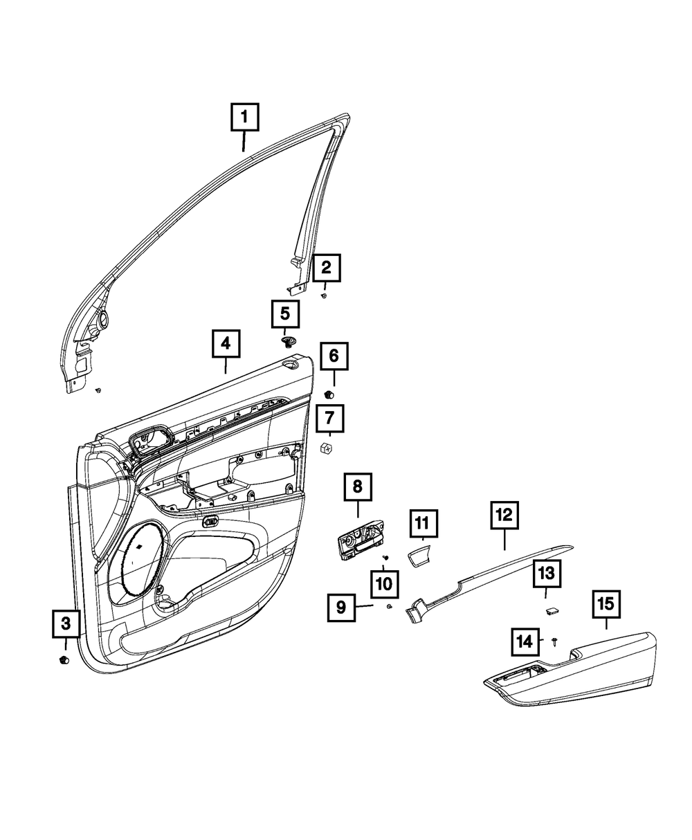 2012-2021 Jeep Grand Cherokee Front Door Applique, Left 68377221AC ...