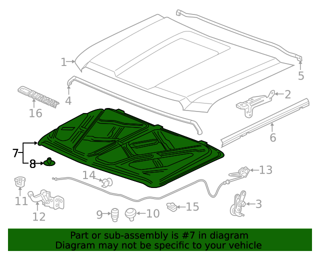 2015-2019 GM Hood Insulator 84110492 GM | GMPartsDirect.com