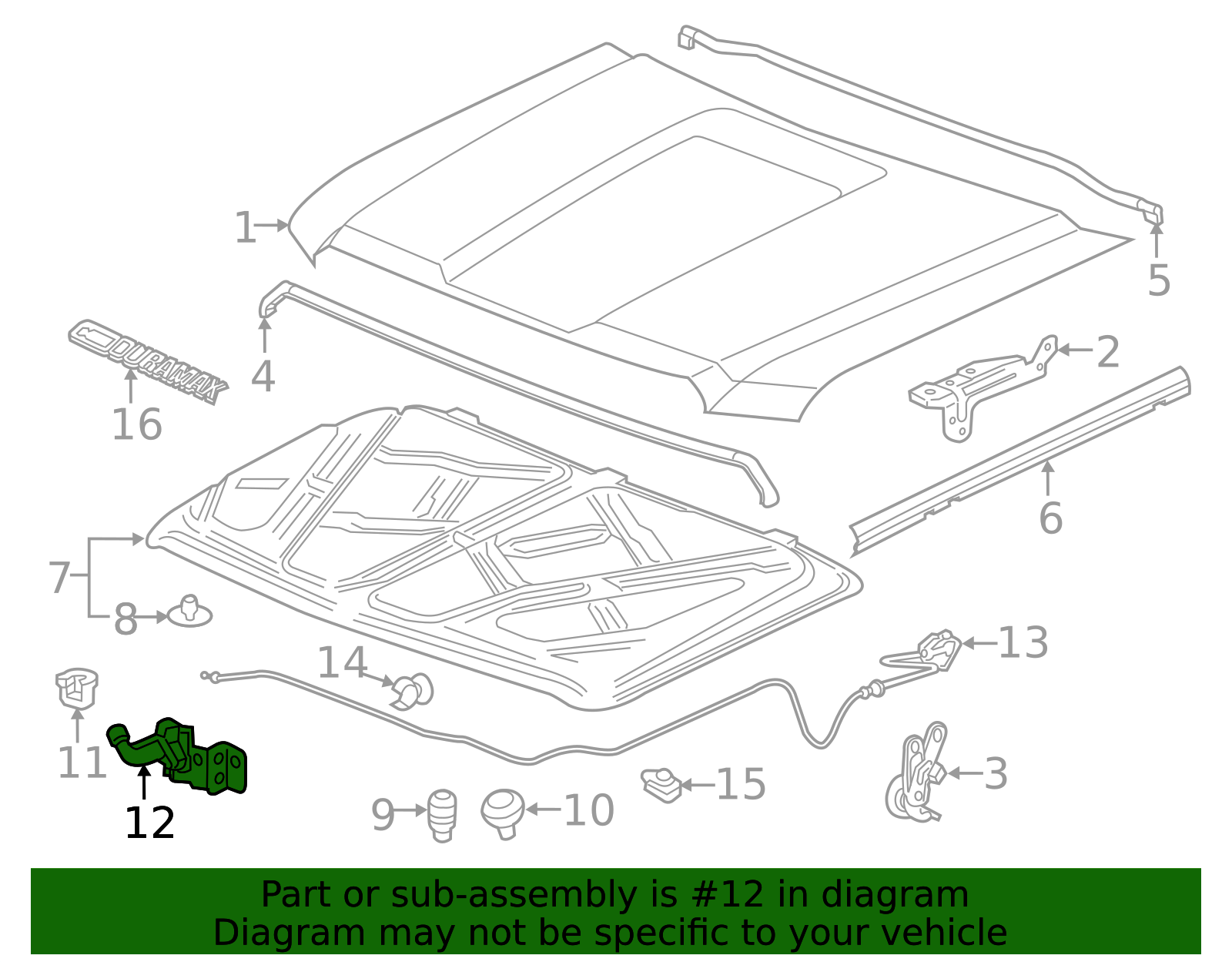 2015-2019 GMC Hood Primary and Secondary Latch 84460940 | Karl Auto Parts