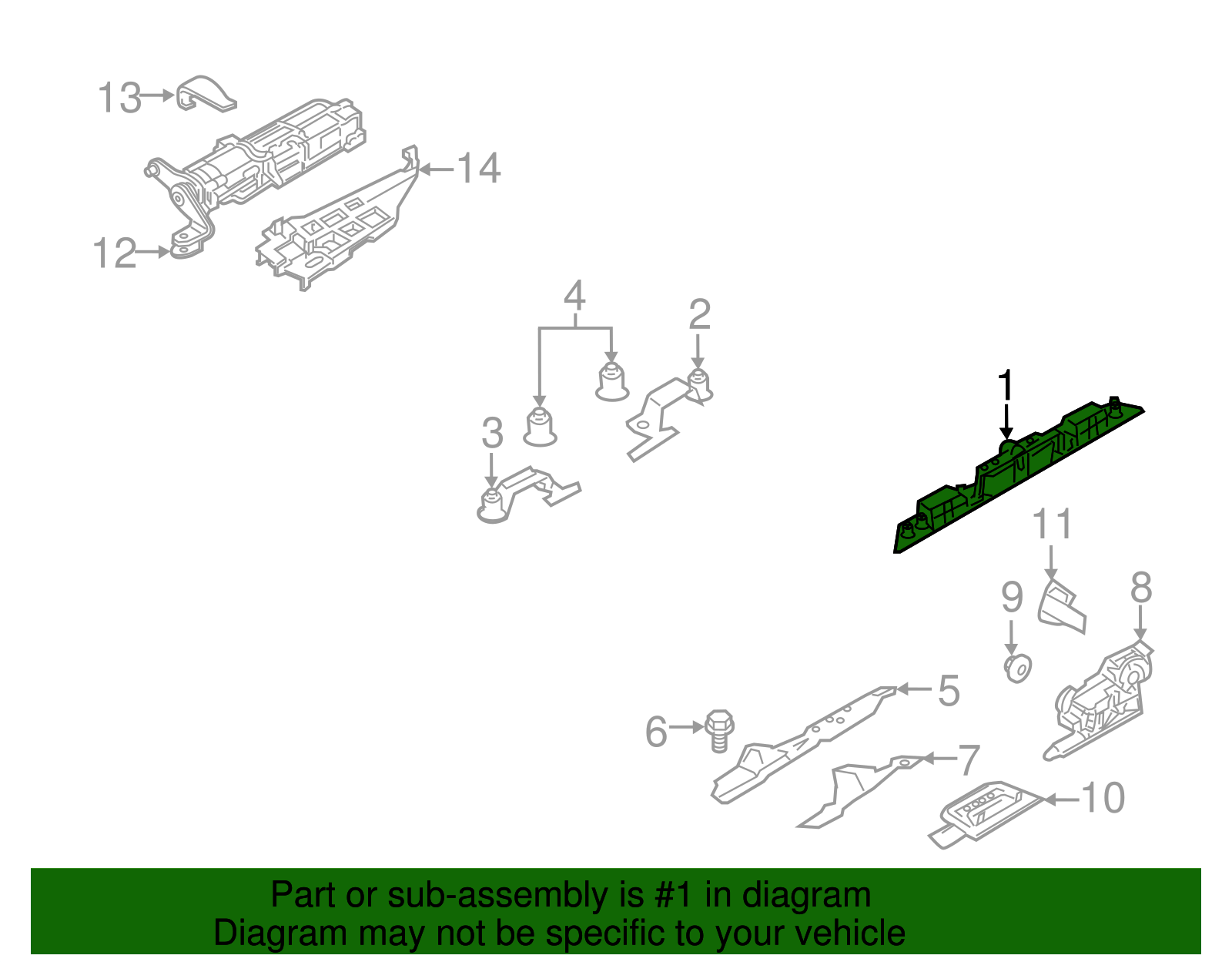 2013-2015 Audi Q7 Handle 4L0-827-574-A-3FZ | Audi USA Parts