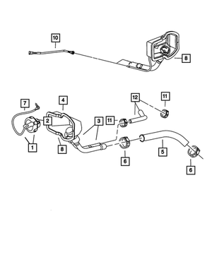 2004-2009 Dodge Fuel Filler Tube 52113581AC | OEM Parts Online