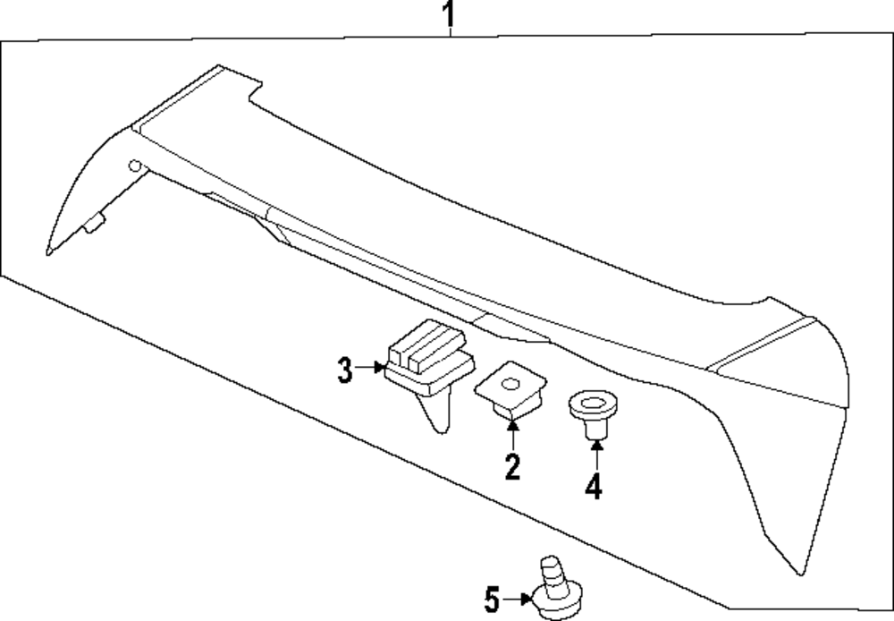 74950-T90-A11ZB - 2023-2025 Honda Pilot - Rear Spoiler | Genuine Honda Parts