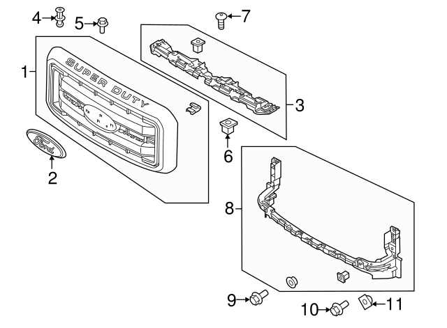 Ford BC3Z-8A284-A - Upper Mount - 2011-2016 Ford | OEM Ford Part