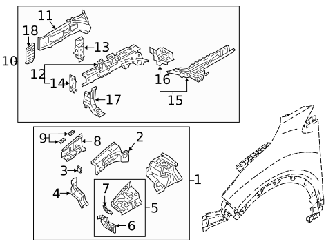 Structural Components & Rails for 2020 Mitsubishi Eclipse Cross ...