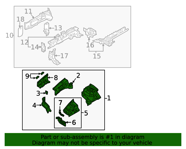 2022-2024 Mitsubishi Eclipse Cross Apron Assembly 64110W000P ...