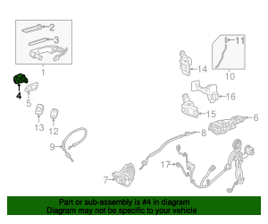 2013-2024 Cadillac Rear Side Door Lock Cylinder Cap 13599547 GM ...