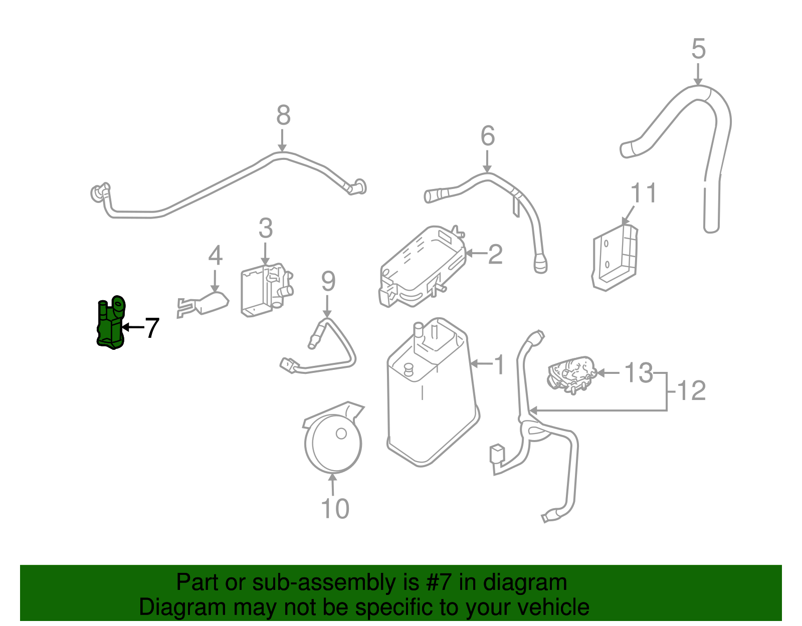 2009-2015 GM Vapor Canister Purge Valve 12639188 | Partners Chevy