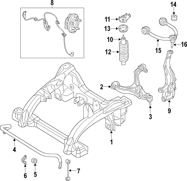 2011-2015 Jeep Grand Cherokee Shock Absorber 68069662AB | TascaParts.com