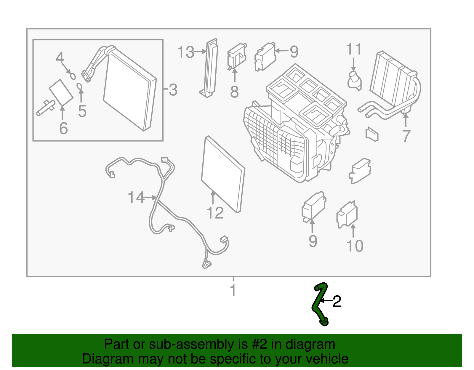 2013-2016 Nissan Drain Hose 92590-3KA0B | Bill Kay Nissan Parts