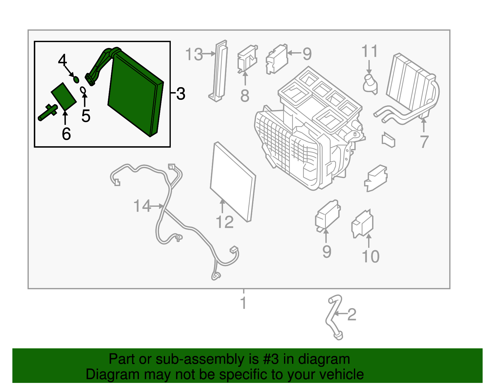 2020 Nissan Pathfinder Evaporator Core 27280-3JC3D | Temecula Nissan Parts