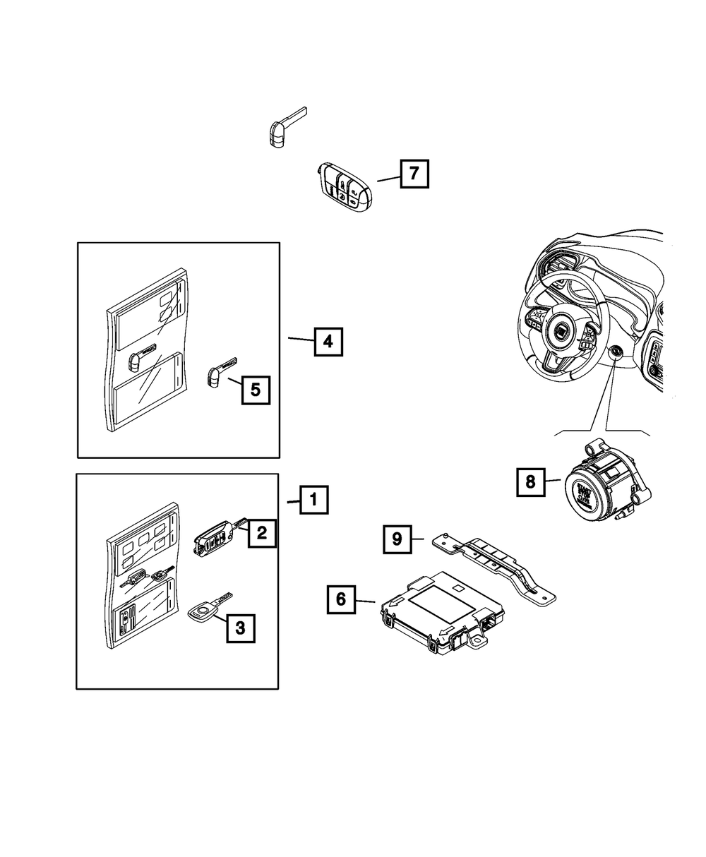 2016-2018 Fiat 500X Passive Entry Module 68417336AA | My Mopar Parts