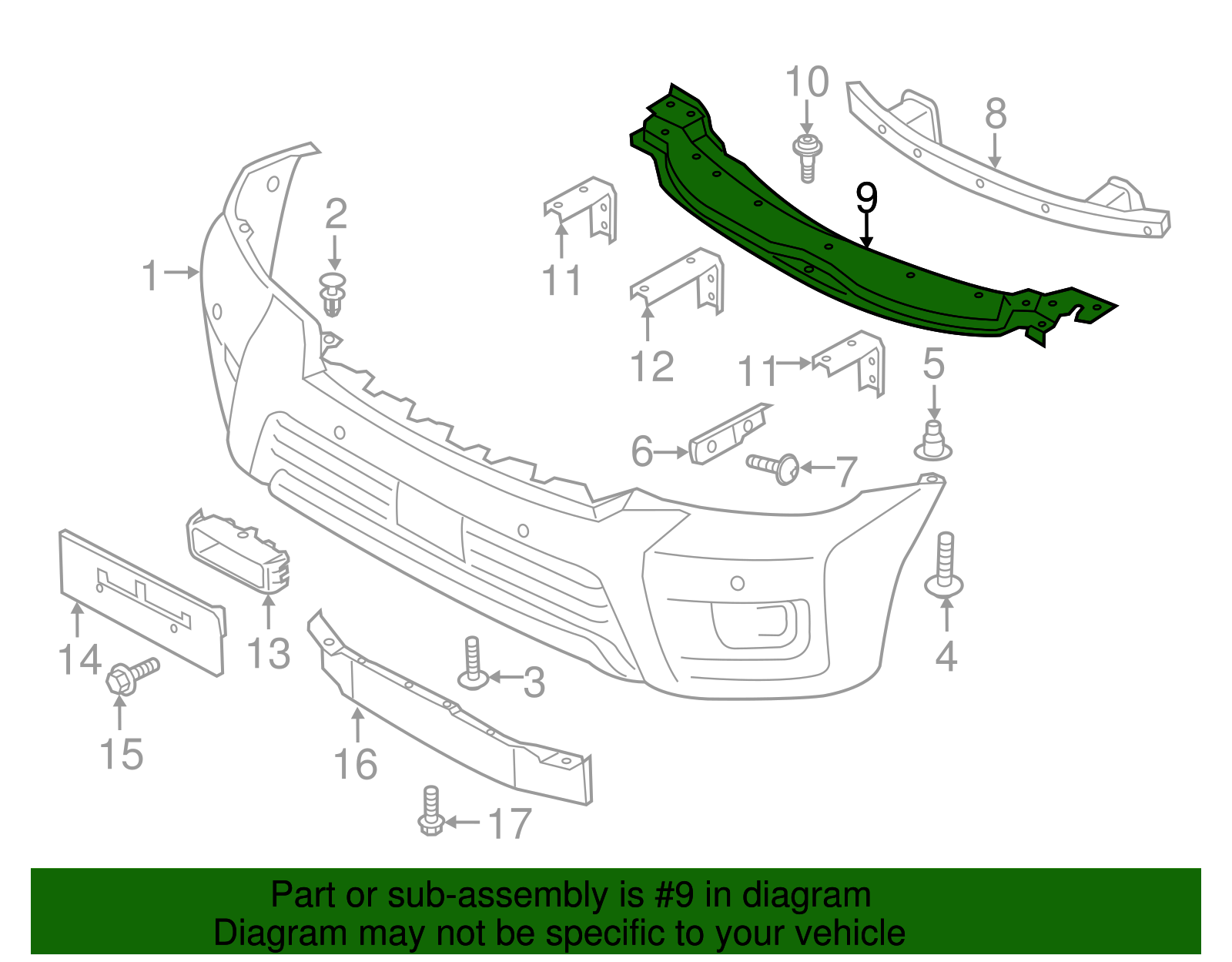2017-2020 Nissan Armada Upper Retainer 62290-5ZW0A | Bill Kay Nissan Parts