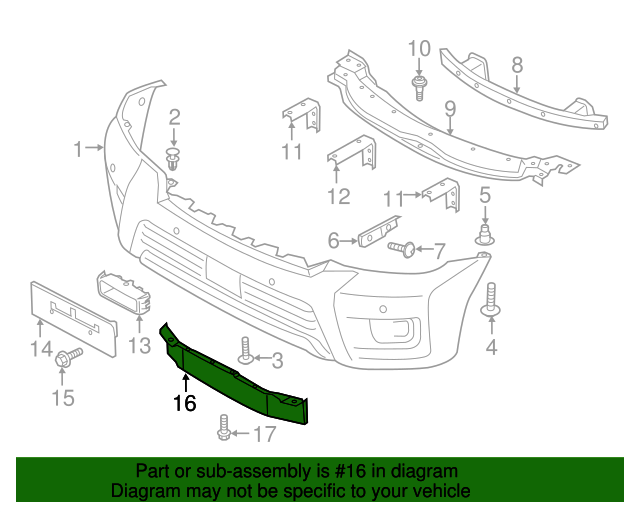 2017-2020 Nissan Armada Lower Deflector 50836-1LA0A | TascaParts.com