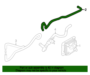 2017 Nissan Rogue Oil Cooler Tube 21631-5HA0A | QuirkParts