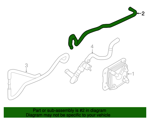 2017 Nissan Rogue Oil Cooler Tube 21631-5HA0A | QuirkParts