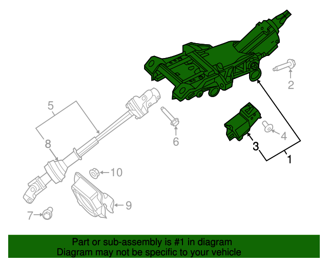 2016-2019 Ford Column Assembly GB5Z-3C529-G | OEM Parts Online