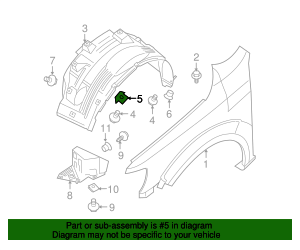 63848-D4001 - Fender Liner Clip - 1998-2024 Nissan ...