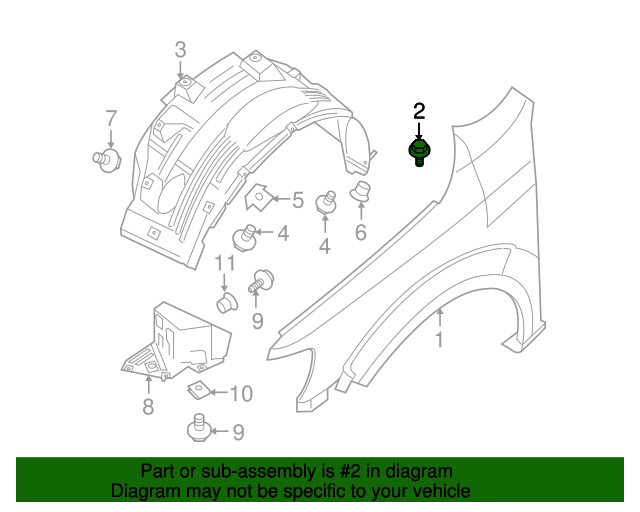 2004-2024 Nissan Fender Liner Screw 01466-00051 | Riverside Nissan