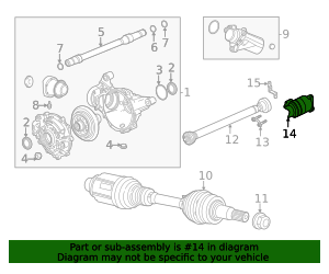 2020-2023 Cadillac CT4 Front Axle Drive Shaft Heat Shield 84319009 ...