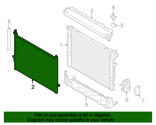 17118484638 - 2016-2024 BMW Auxiliary Radiator (17-11-8-484-638) | BMW ...