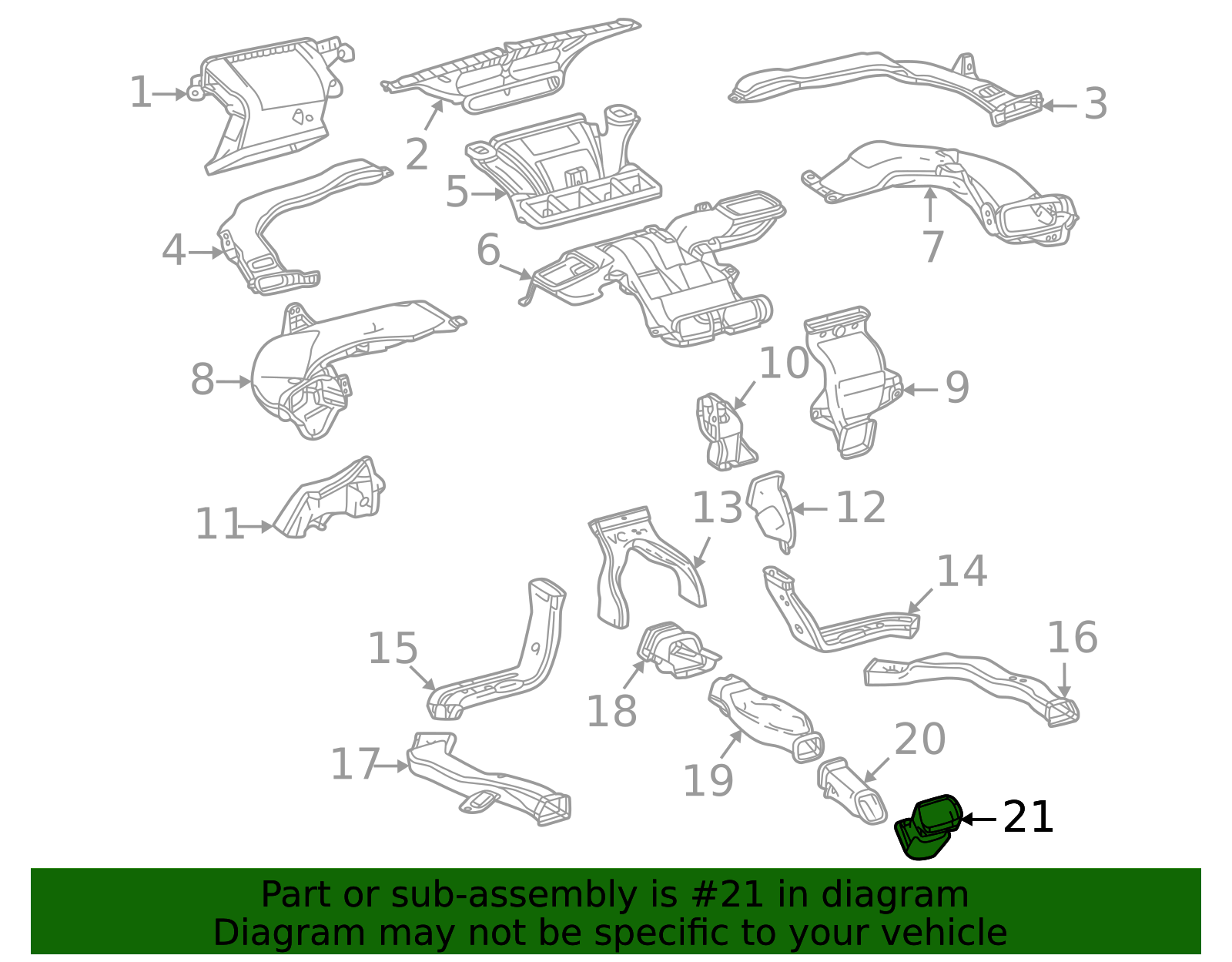 2016-2020 Toyota Mirai Inner Duct 58864-62010 | Toyota Parts Center