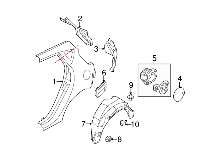 Ford -W703507-S300 - Wheelhouse Liner Clip - 2000-2021 Ford | OEM Ford ...