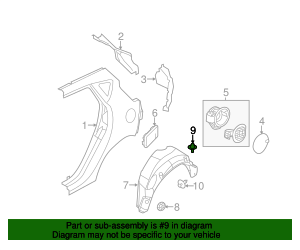 2000-2021 Ford Wheelhouse Liner Clip -W703507-S300 | QuirkParts