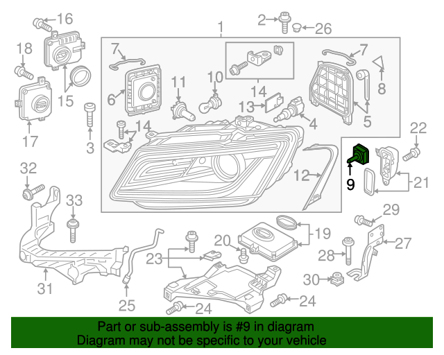 2008-2017 Audi Headlamp Bulb N-107-218-06 | OEM Parts Online