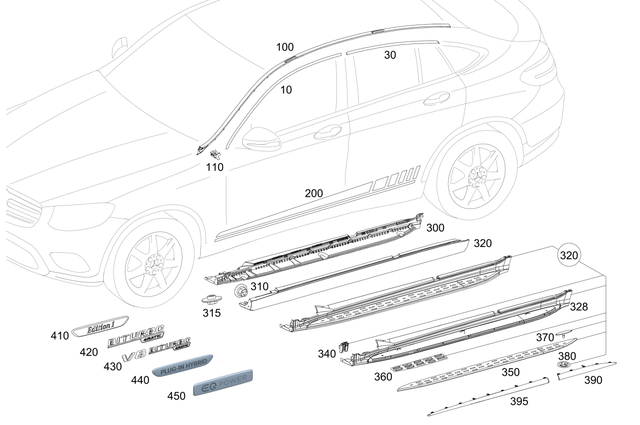 2019-2021 Mercedes-Benz GLC63 AMG S Water Deflector 253-690-17-00 | MB ...