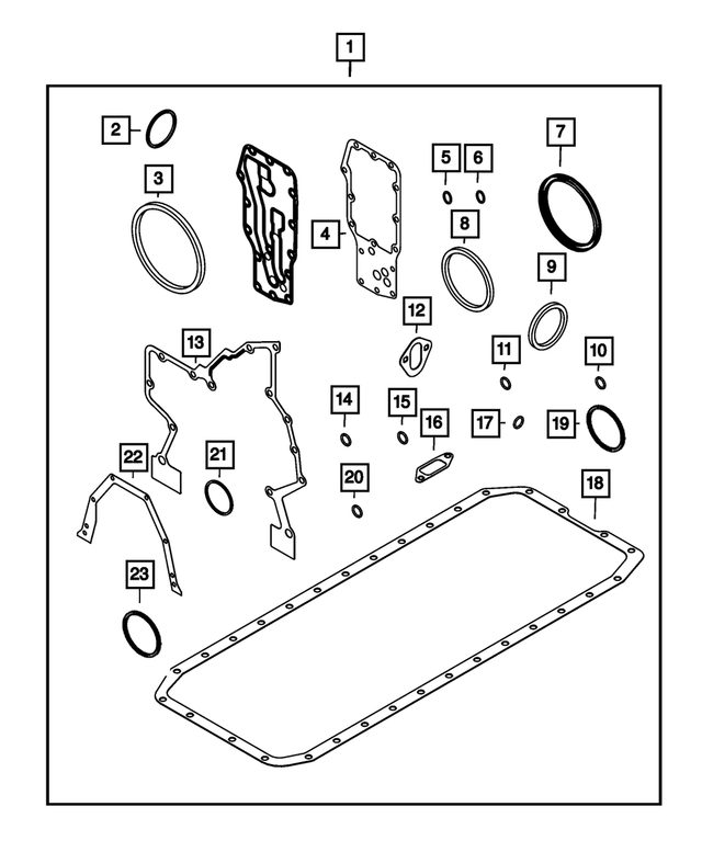 MOPAR ENGINE GASKETKIT - 68503526AA - 68503526AA | Mopar Online Parts