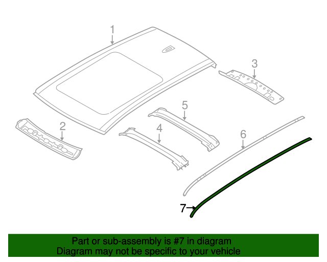 Genuine BMW 51-13-7-358-033 | Roof Molding | FREE Shipping on Most ...