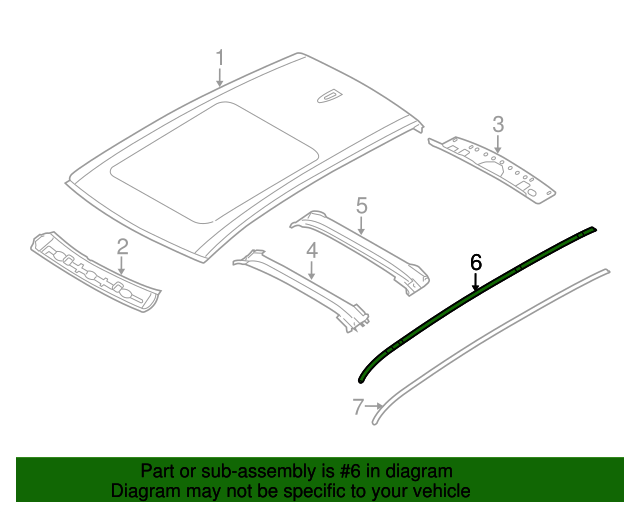 Genuine BMW 51-13-7-295-814 | Roof Rail | FREE Shipping on Most Orders ...