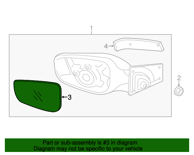 Genuine OEM Mirror Glass Part# 87611-3X070 Fits 2011-2013 Hyundai: Up ...