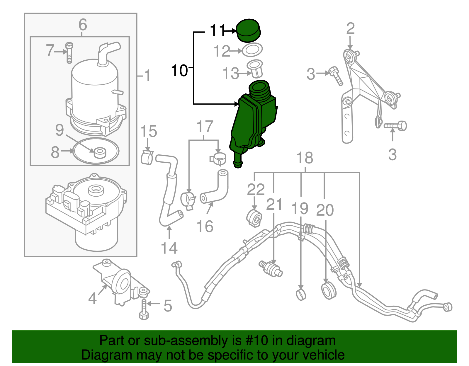 2008-2010 Mazda 5 Power Steering Pump Reservoir C311-32-690 | Retail ...