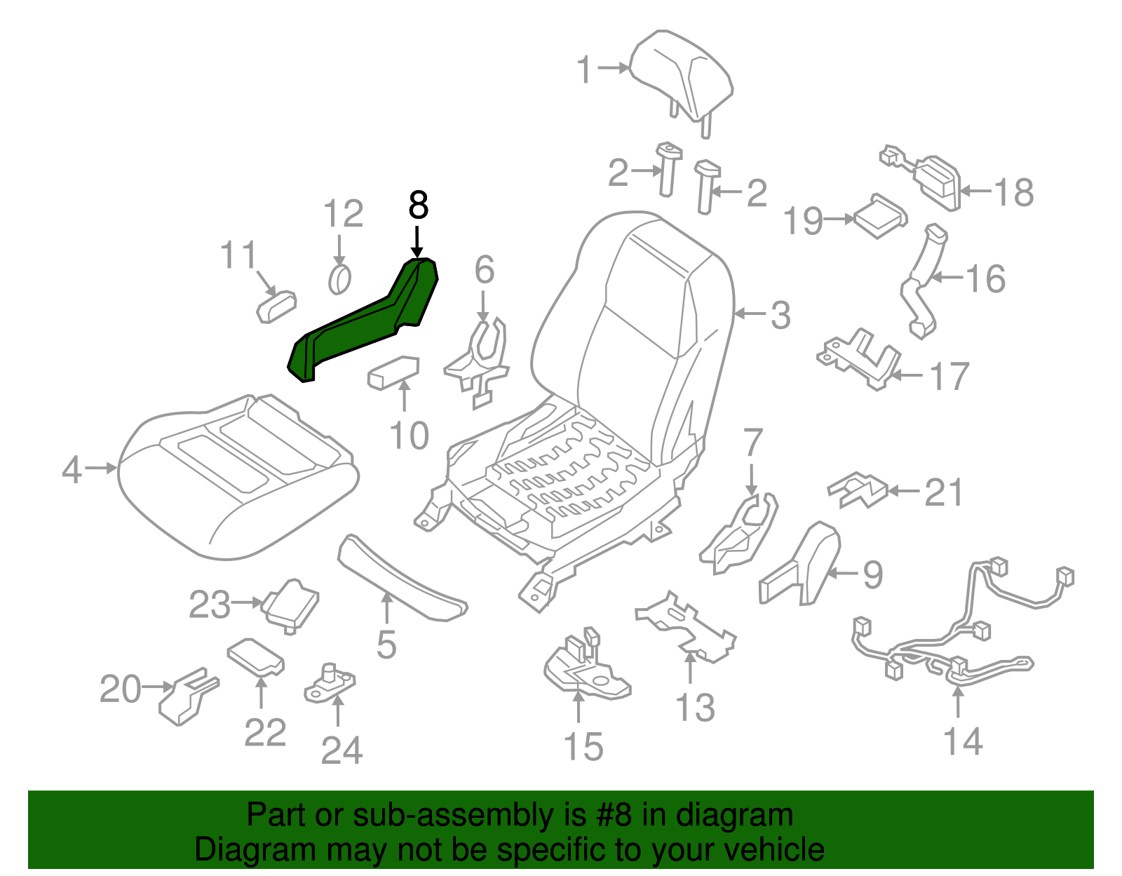 2016-2018 Nissan Maxima Outer Finish Panel 87330-4RA0A | Nissan Parts ...