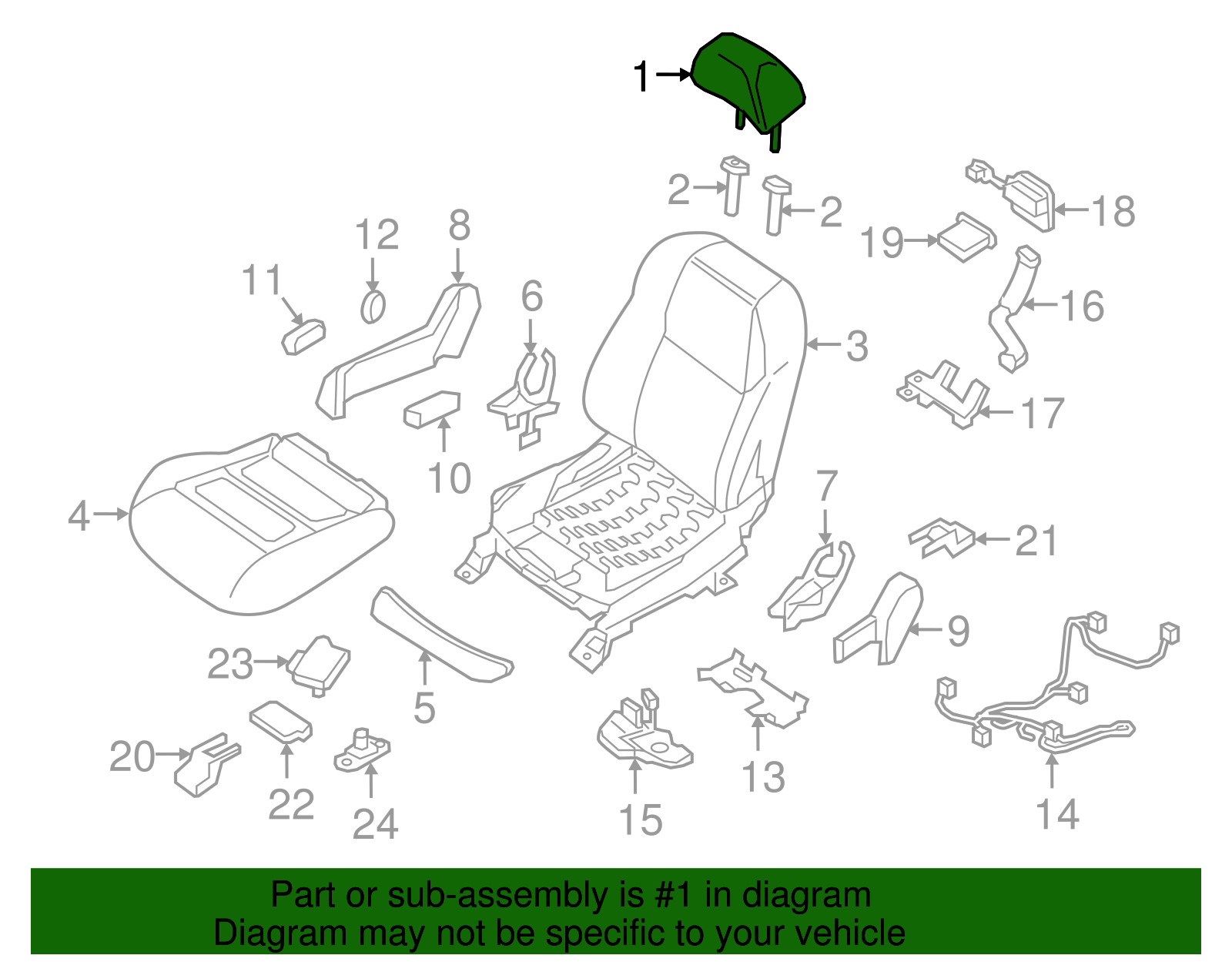 2016-2020 Nissan Maxima Headrest 86400-4RA0B | Sullivan Brothers Nissan