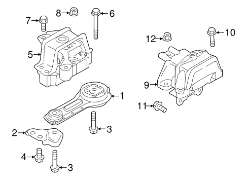 Engine & Trans Mounting for 2015 Mitsubishi Outlander | Mitsubishi ...