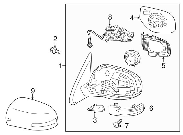 7632B766 - Cover, Door Mirror, Otr R 2014-2024 Mitsubishi | Mitsubishi ...