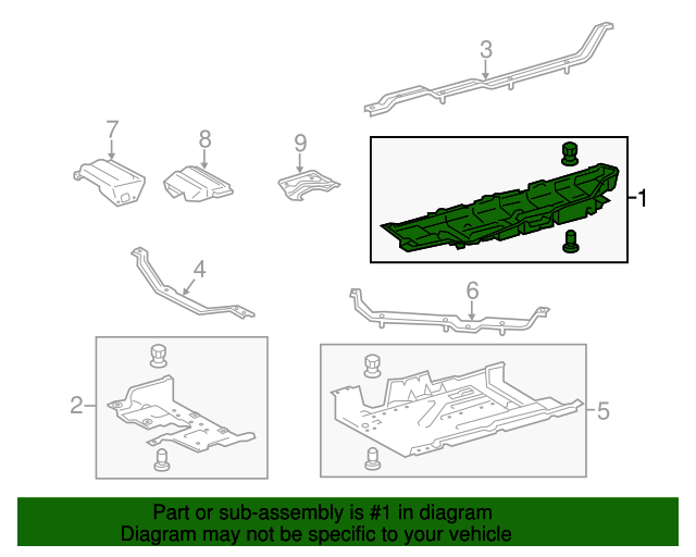 2014-2019 Toyota Highlander Under Cover 58165-0E041 | OEM Parts Online