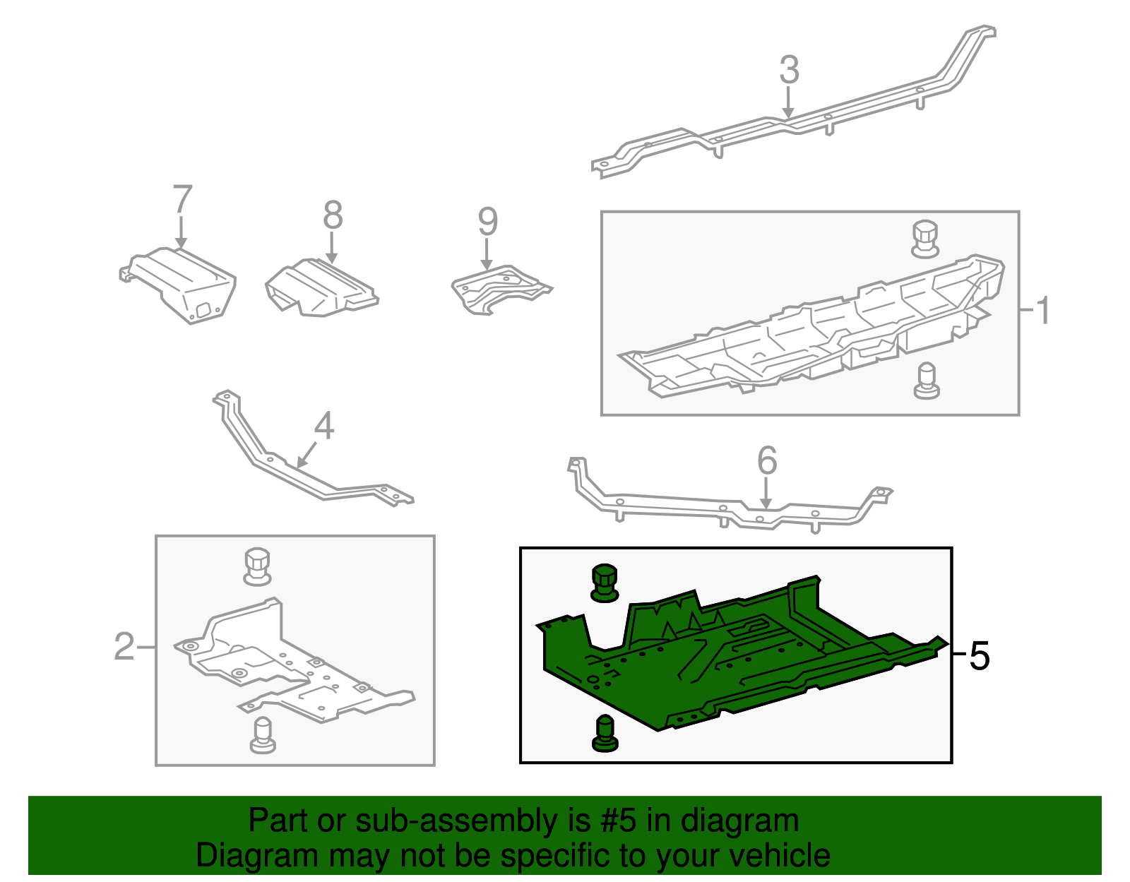 58167-0E042 - High-Quality Floor Pan Splash Shield for 2014-2019 Toyota ...