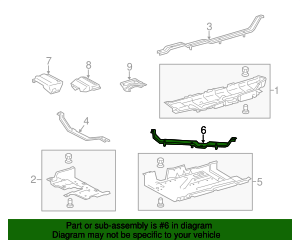 58730-0E030 - Floor Pan Reinforcement Brace - 2008-2015 Toyota ...