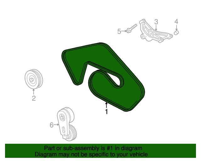 LR064185 - Serpentine Belt 2010-2013 Land Rover | AutoNationParts.com