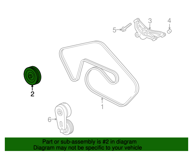 LR106769 - Pulley 2010-2022 Land Rover | Land Leaping Genuine British Parts