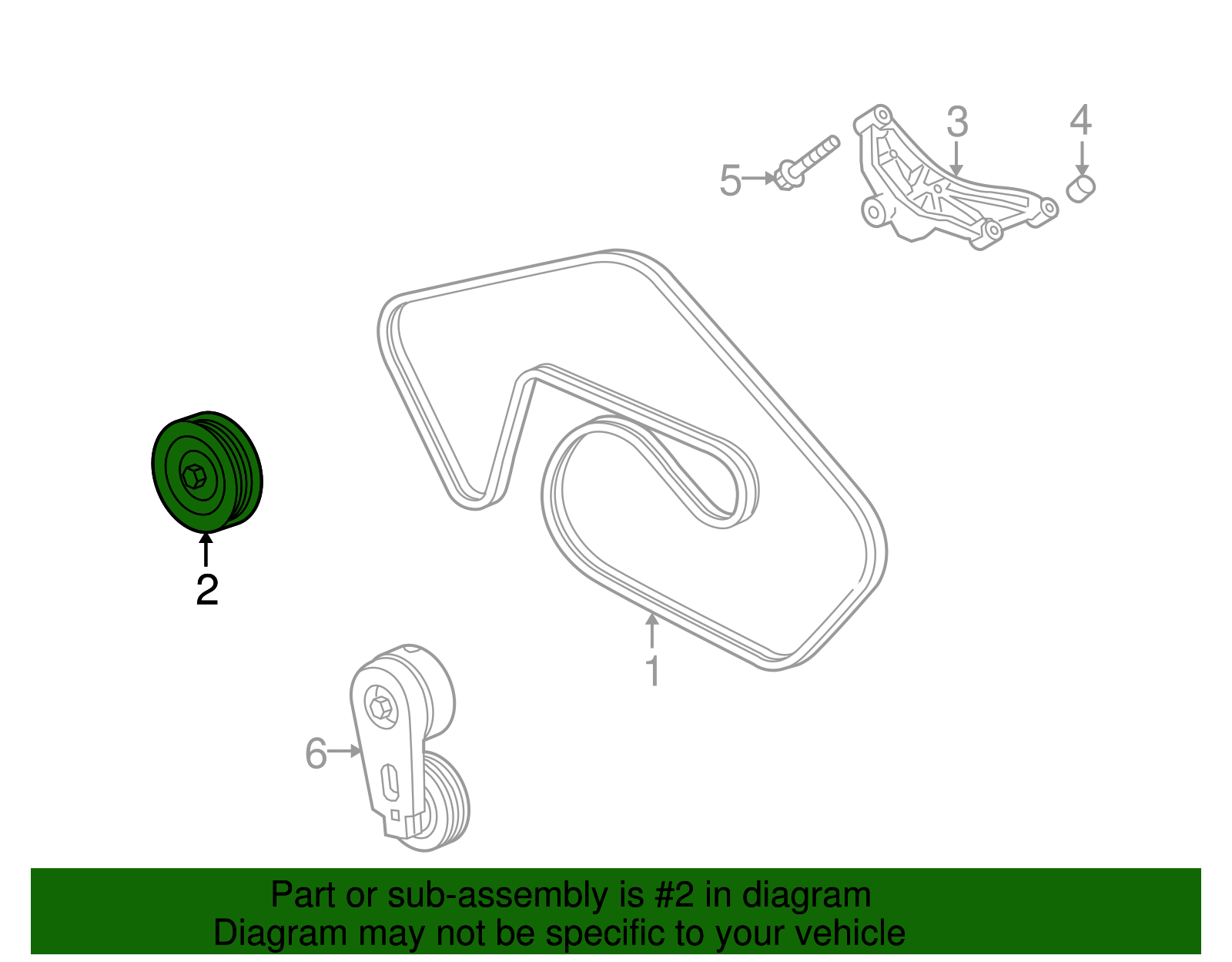 2010-2013 Land Rover Accessory Drive Belt Idler Pulley LR010725 | OEM ...
