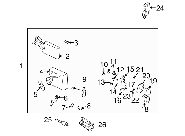 2001-2005 Hyundai Evaporator Core 97139-2D000 | OEM Parts Online