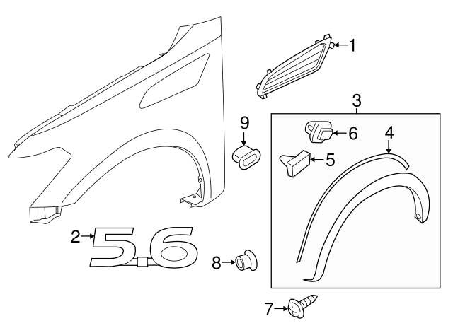 2011-2020 Infiniti Flare Grommet 76848-JG00A | OEM Parts Online